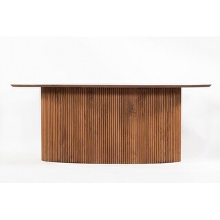 Ovo Dining Table Oval Shape Acacia Wood -ST - Acacia Dark Brown - Bed ...