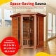 HeatWave Hudson Bay 3-Person Cedar Corner Infrared Sauna with 7 Carbon Heaters - Bed Bath ...