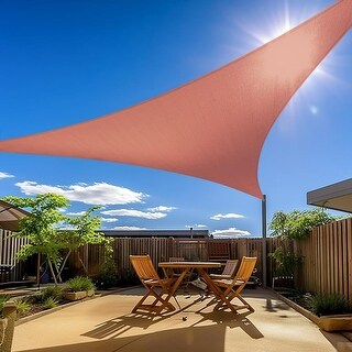 Rust Red Outdoor Sun Shade Canopy, 8'X8'X8' UV Block Awning for Patio ...