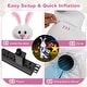 4FT Inflatable Easter Bunny w Pushing Cart Blow up Rabbit Decoration ...