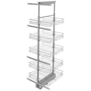 Rev-A-Shelf 5700 Series 58-66 Inch Adjustable Height Pull Out 5 Tier ...
