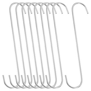 S Hooks for Hanging, Extra Long Iron Hangers for Wardrobe Kitchen ...