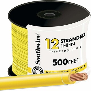Southwire 500 Ft. 12 AWG Stranded Yellow THHN Electrical Wire - 1 Each ...