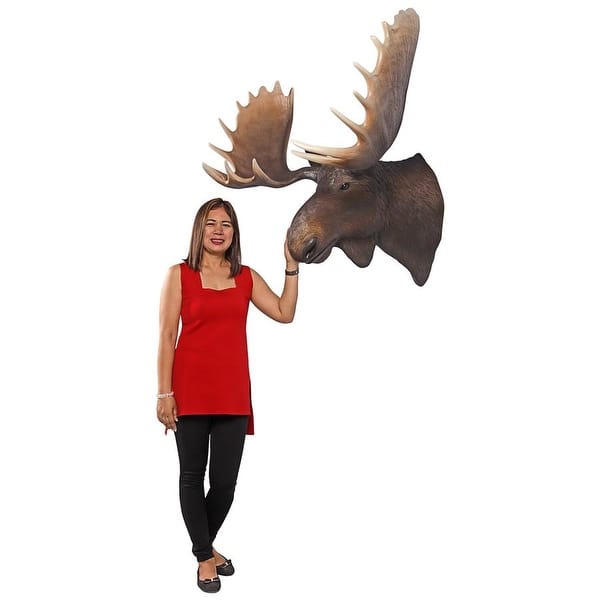 Design Toscano North American Majestic Moose Trophy Head Wall Sculpture ...