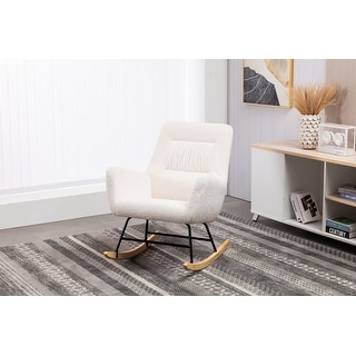 Comfortable High-Backrest Rocking Chair - Bed Bath & Beyond - 42751281