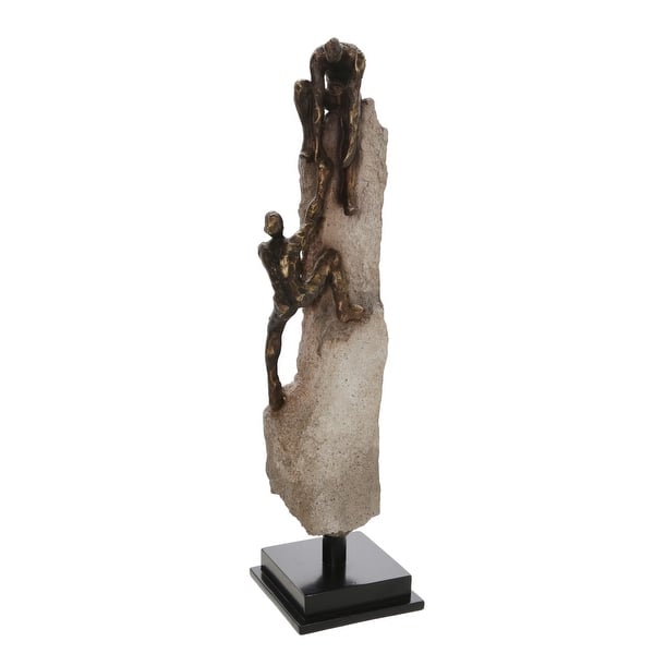 23" Rock Climber Sculpture Contemporary Artistic Polyresin Mountain ...