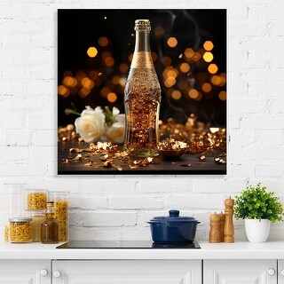 Designart "Peach Soda Radiant Fizz " Soda Wall Art - Bed Bath & Beyond ...