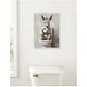Kate and Laurel Sylvie Cute Donkey Holding Toilet Paper Roll Toilet ...
