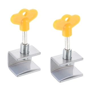 2pcs 11/16" Window Lock Sliding Door Security Stopper w Key Adjustable ...