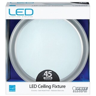 Feit Electric 73808 Flush Mount LED Ceiling Fixture, Satin Nickel, 120 ...