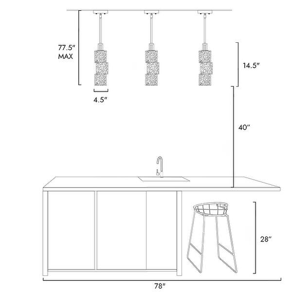 Modern Farmhouse 1-Light Pendant Light Water Textured Rectangle Acrylic ...