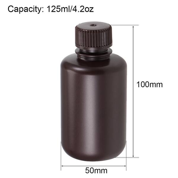 Plastic Reagent Bottle Sample Sealing Liquid Storage Container Brown ...