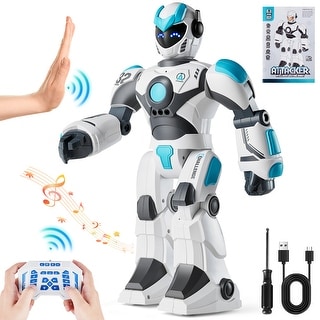 RC Robot Toys for Kids, 2.4GHz Gesture Sensing Programmable Remote Control Smart Robot with ...