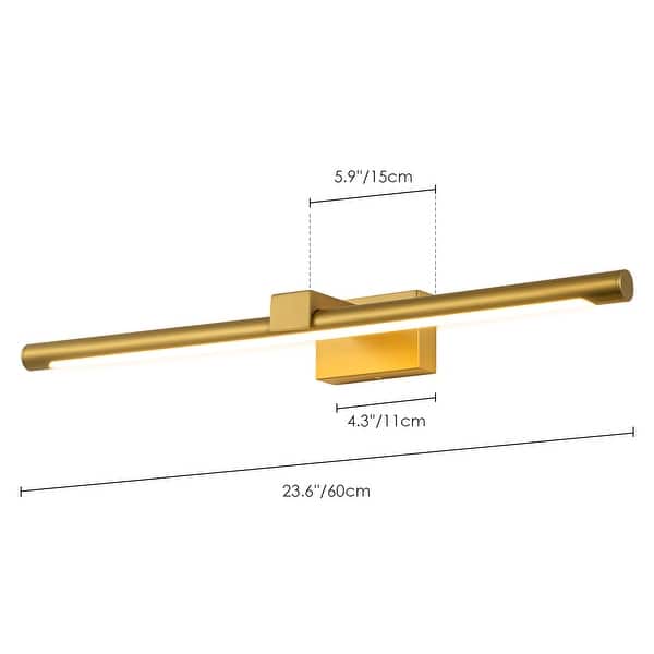 1-light 23.6 in. Modern Linear Cylinder Strip Wall Sconce Dimmable Tube ...