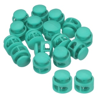 16Pcs 0.7" Dia Cord Locks Double Hole Cord Fastener Green - Bed Bath ...