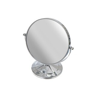 Chrome Plated 2 Sided Swing Round Mirror On Pedestal 5 X Magnify - Bed ...