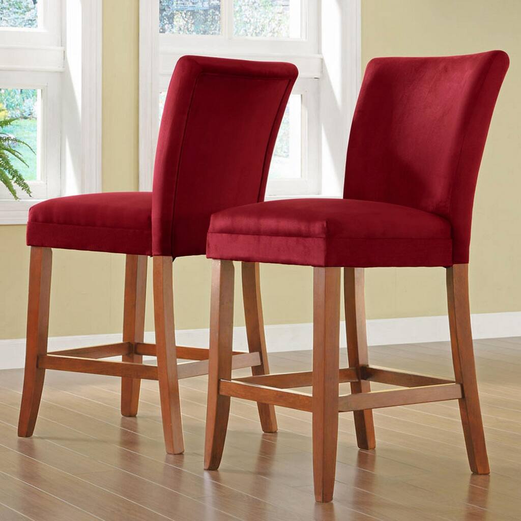 Parson Classic Linen Counter Height High Back Stools (Set of 2) by ...