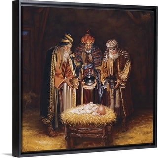"Wise Men Still Seek Him" Black Float Frame Canvas Art - Bed Bath ...