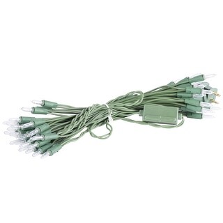 Vickerman 50 LED Warm White Dura-Lit Light on Green Wire, 37' Christmas ...