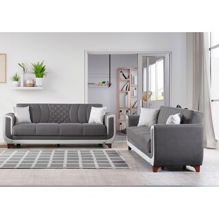 Beria 2-Pieces One Sofa One Loveseat Living Room Set - Bed Bath ...