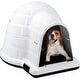 Moasis Plastic Igloo Dog House, Insulated Doghouse Puppy Shelter with ...
