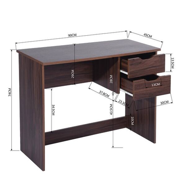 Modern Computer Desk Writing Study Table Workstation Desks with 2 Side ...
