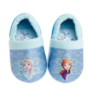 Disney Frozen Anna and Elsa Girls Dual Sizes Slippers - Bed Bath ...