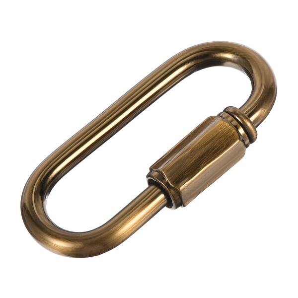 Chain Connector 4mm Oval Shape Quick Link Screw Lock Clips 6pcs - Gold ...