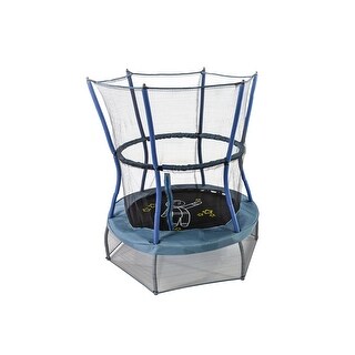 Trampolines Mini Trampoline with Enclosure Net - Dark Blue/Grey with ...