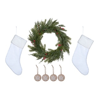 7 PC Festive Winter Holiday Bundle Ensemble - Bed Bath & Beyond - 40118896