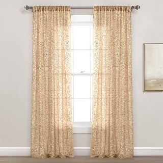 Lush Decor Ballgown Glam Sparkle Sequins Window Curtain Panel - Bed ...