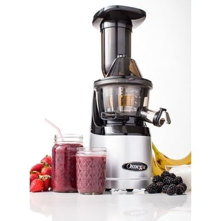 Omega MegaMouth Compact Masticating Vertical Juicer, 240W Low-Speed ...