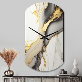 Abstract Geode Marble White And Gold II - Abstract Marble Large Wall ...