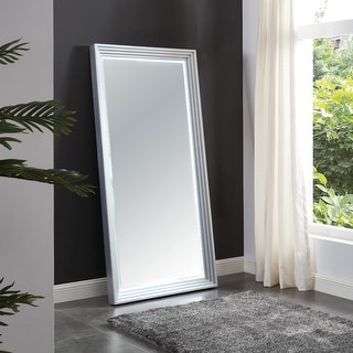 Fick Contemporary Silver 35-inch Hallway Mirror by Furniture of America ...