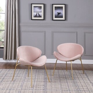 Modern Velvet Dining Chairs Set of 2, Fallow Living Room Accent Chairs ...