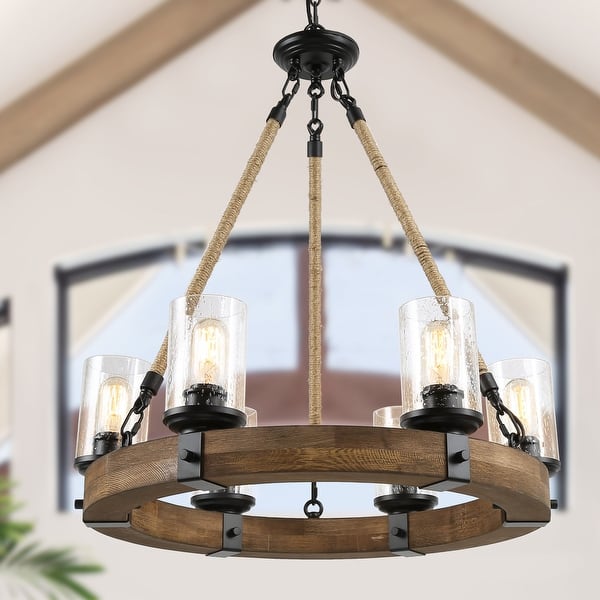 rustic wood ceiling light