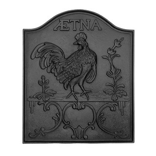 Achla Designs Traditional Cast Iron Aetna Fireback, 26 Inch Tall, Black ...