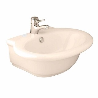 Bathroom Vessel Sink Biscuit Colored China Faucet Hole - Bed Bath ...