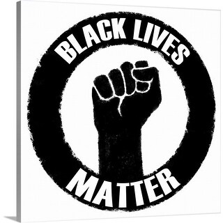 GreatBIGCanvas "BLM Movement 3" Black Light Gray 12" in. W x 12" in. H ...