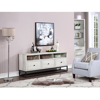 Somette Canyon Ridge White Rub 3 Drawer Media Center - Bed Bath ...