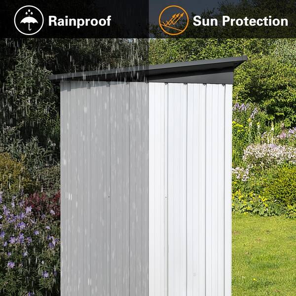 Waterproof Outdoor Storage Shed 5FTx3FT Metal Sheds Outdoor Storage ...