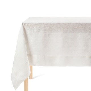 over&back 100%-Linen Woven Tablecloth - Machine Washable - Bed Bath ...