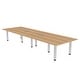 10 Foot Rectangle Conference Room Table with Power Modules Post Legs ...