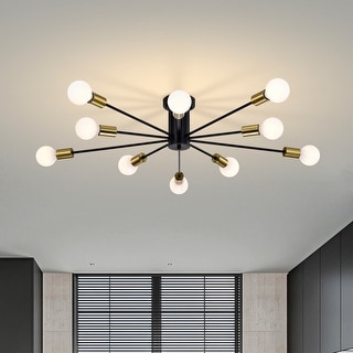 Pimlin 10-Light Baton Style Semi-Flush Mount Ceiling Lamp - Bed Bath ...