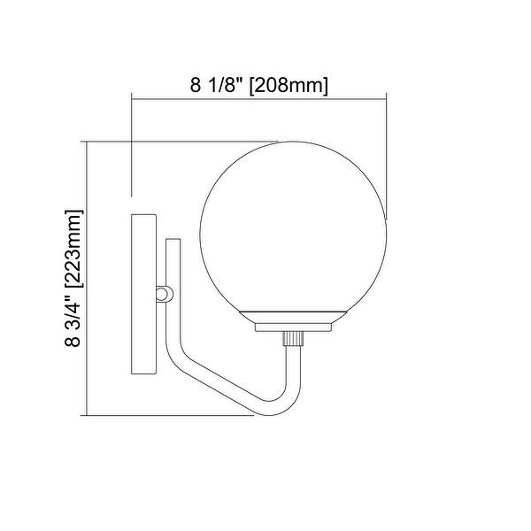 1 Light Wall Sconce in Satin Nickel and Gold with Opal Etched and Seedy ...
