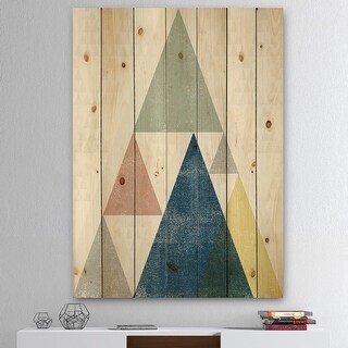 Designart 'Geometrical Composition Triangles I' Modern & Transitional ...