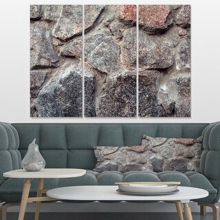 Designart "Natural Granite Stone Texture" Landscape Photography Canvas ...