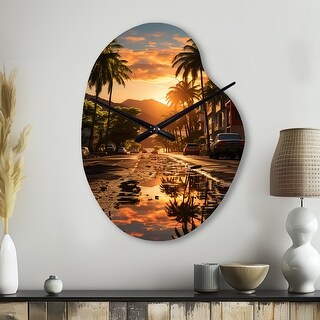 Designart - Puerto Rico Landscape - Puerto Rico Wall Clock in ...