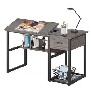 Drafting Table Drawing Computer Desk Artist Craft Table with Adjustable ...