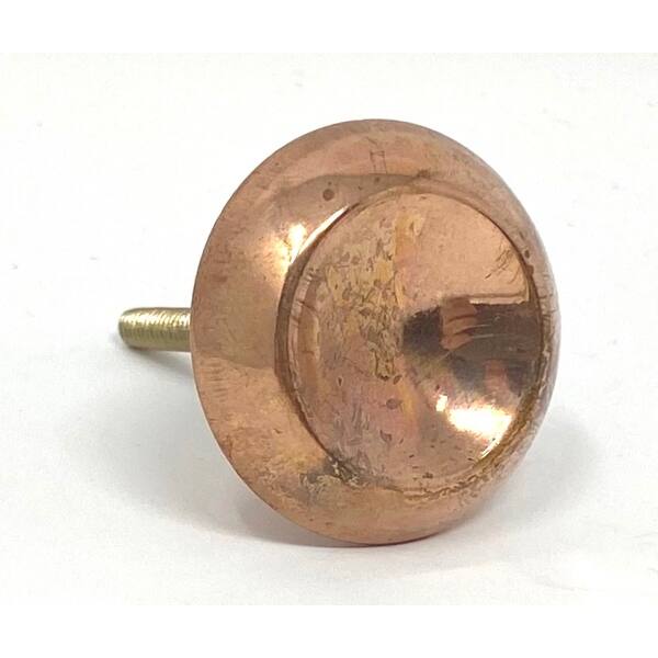 Copper with Indented Top Metal Decorative Drawer Knobs - Set of 6 - Bed ...